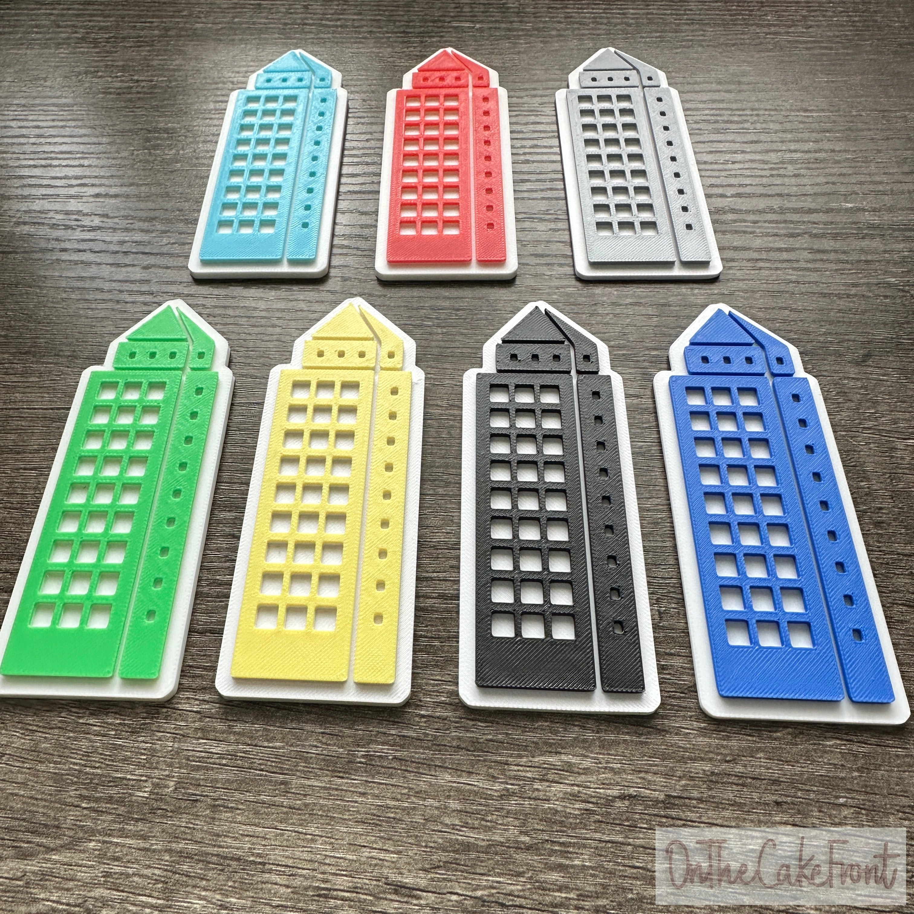Tall Sky Scraper Building (B) Skyline Cake Charm 3D Topper | On The ...