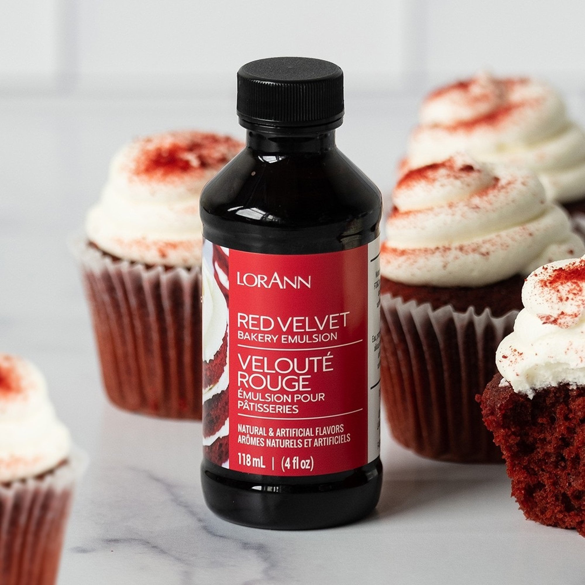 Red Velvet Bakery Baking Emulsion 4oz Lorann | On The Cake Front