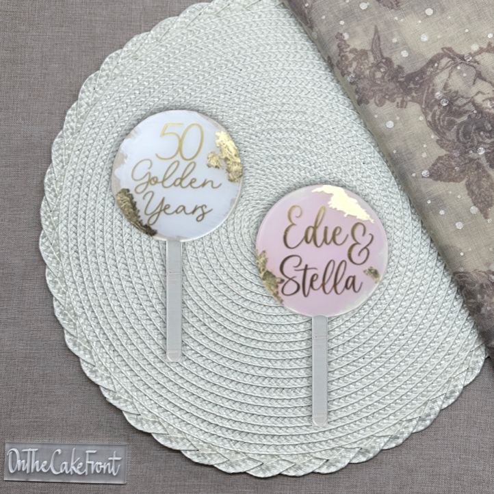Personalised Acrylic Cake Topper Paddle | On The Cake Front