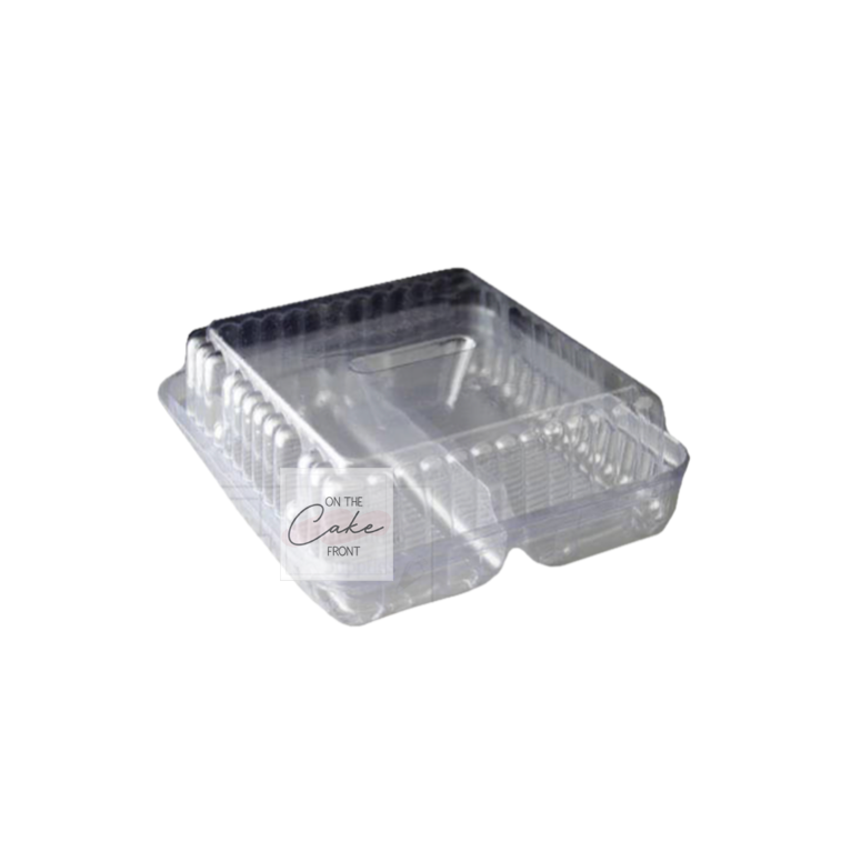 Twin Slice Plastic Cake Slice Eclair Box Macaron | On The Cake Front