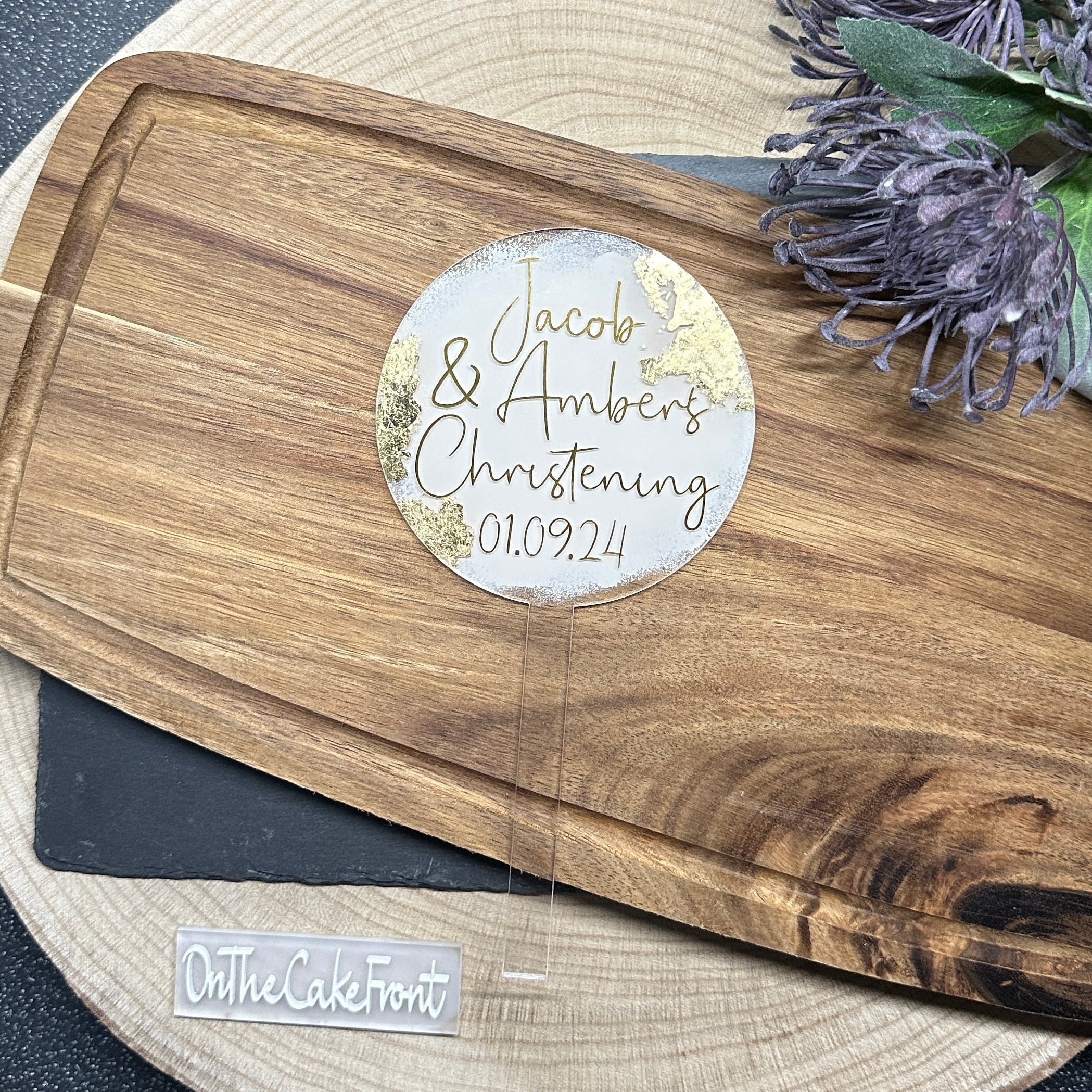 Christening Acrylic Cake Topper Paddle Personalised Holy Communion | On ...