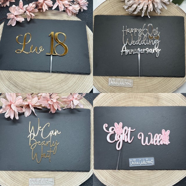 Acrylic Cake Toppers | On The Cake Front