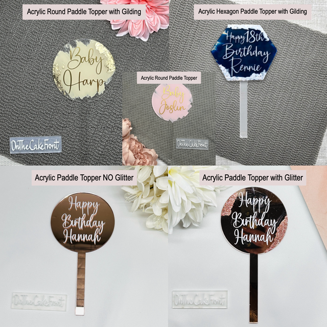 Acrylic Cake Toppers | On The Cake Front
