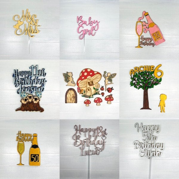 Wooden Cake Toppers | On The Cake Front