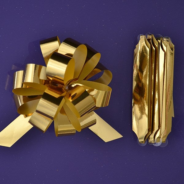 Gold Metallic Pull Bow Ribbon 18mm | On The Cake Front
