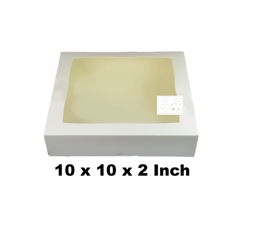 10 Inch Giant Cookie Box White | On The Cake Front