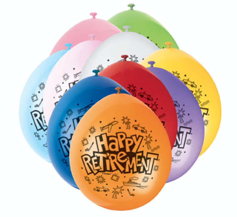 10 Happy Retirement Balloons | On The Cake Front