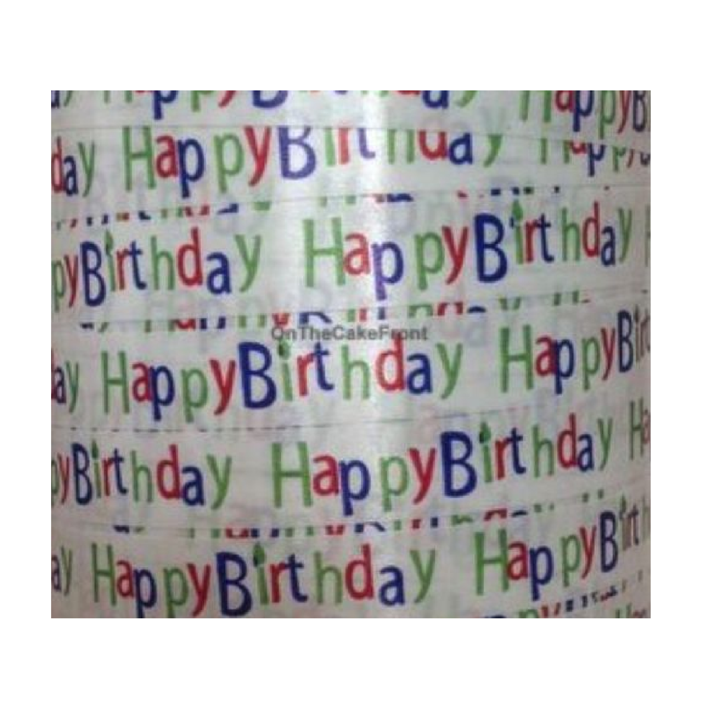 10m Happy Birthday Curling Ribbon 10mm | On The Cake Front