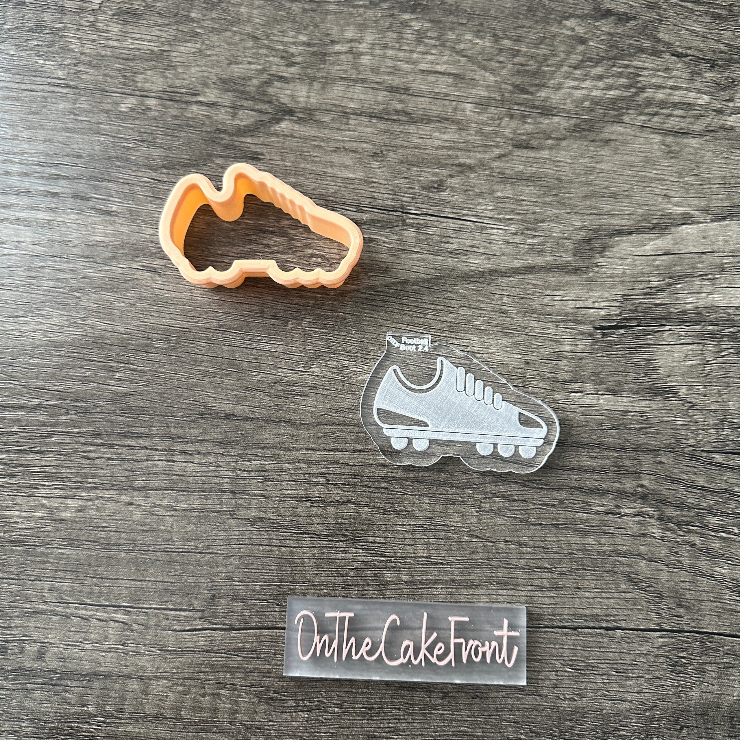 Football Boot Cookie Cutter PopOut Embosser Stamp 2.4 Inch | On The ...